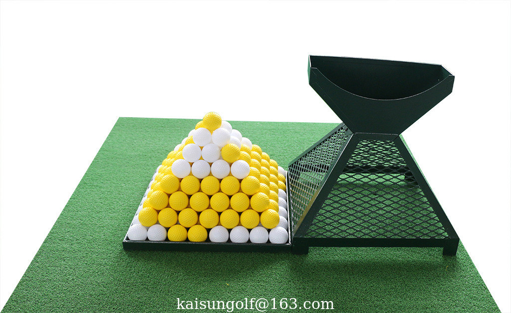 Golf ball loaded metal code softball towers funnel of golf equipment ...