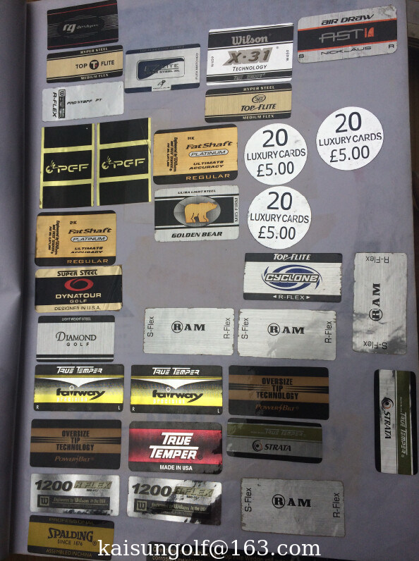 golf label , golf labels , golf shaft label, golf shaft labels , golf tag